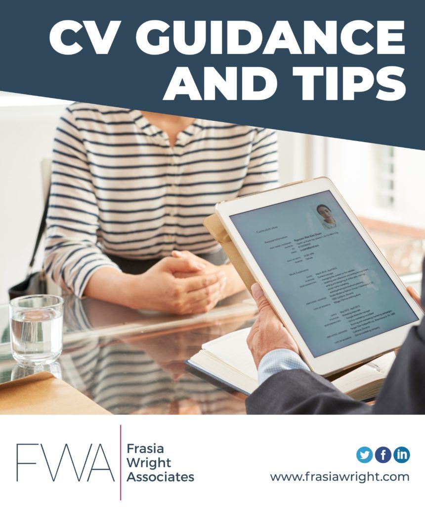CV GUIDANCE & TIPS - Frasia Wright Associates